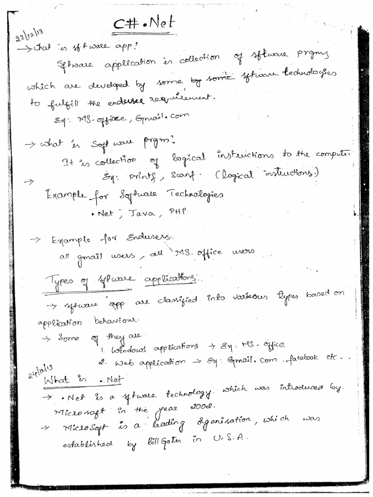 RN Reddy Sir (C#.net Notes) | PDF