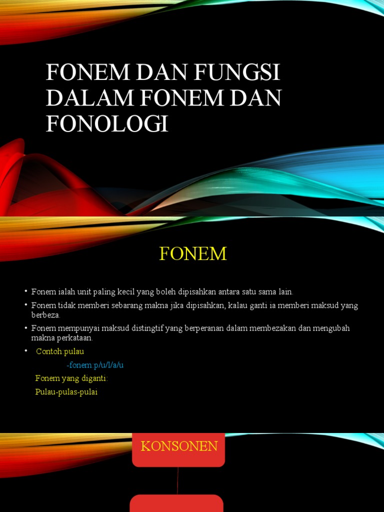 Fonem Dan Fungsi Dalam Fonem Dan Fonologi | PDF