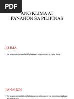 Klima at Panahon Sa Pilipinas Grade 5 | PDF