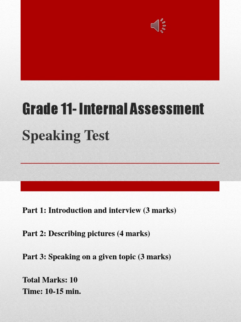 Announcement - Speaking Test-Sample | PDF | Fluency | Vocabulary