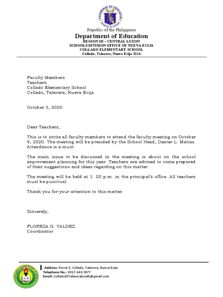 SIP Letter of Invitation | PDF