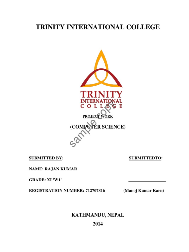 Sample Copy - Project On Word, Excel, HTML Etc | PDF | Word Processor ...