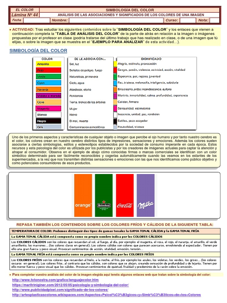 44 Lámina Simbología Color | PDF | Color | Los símbolos
