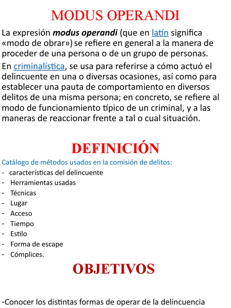Modus Operandi | PDF | Crimen organizado | Crímenes