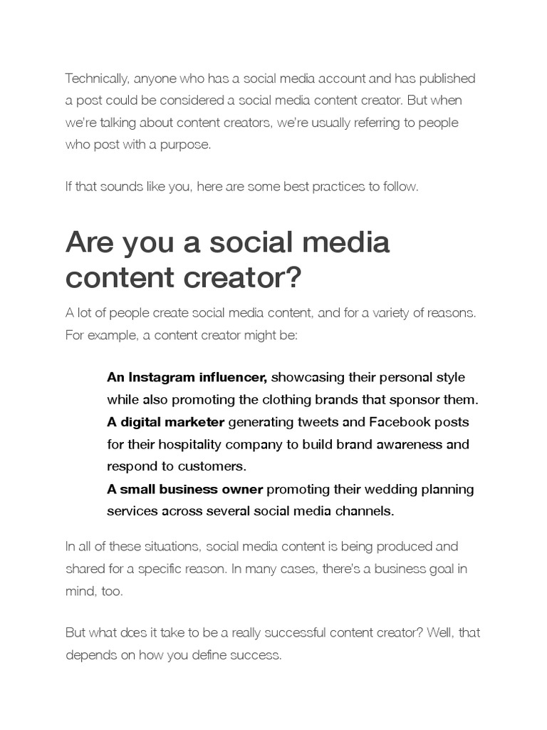 14 Tips For Generating Results As A Social Media Content Creator ...