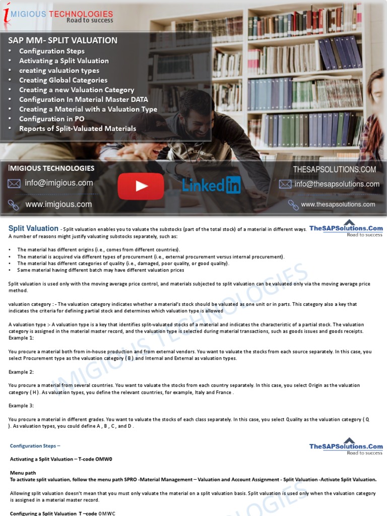 Sap Mm-Split Valuation: Road To Success | Download Free PDF | Valuation ...