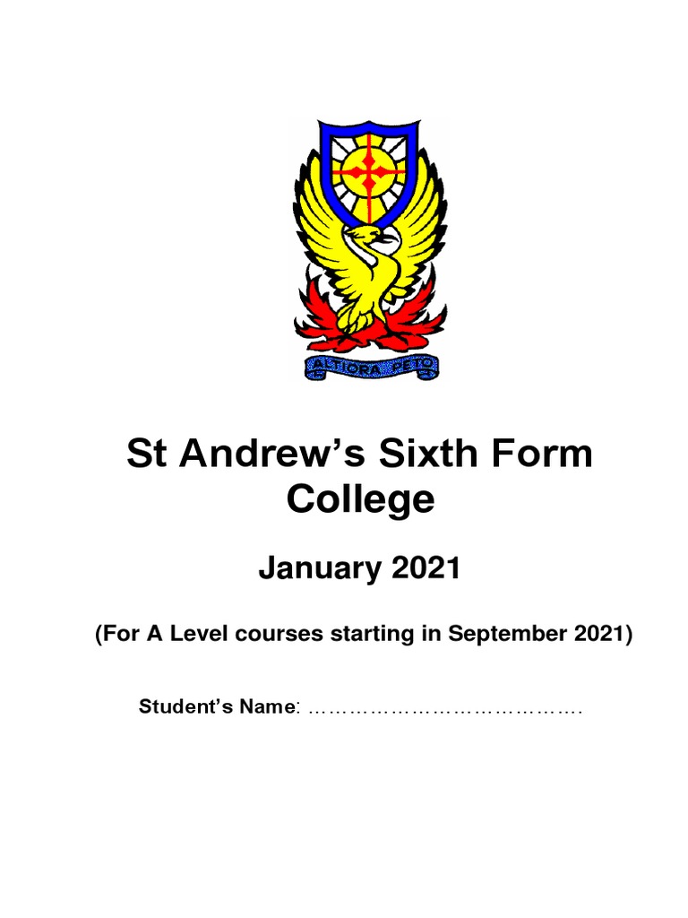 ST Andrews College Subject Booklet 2021 Final Version | PDF | Computer ...