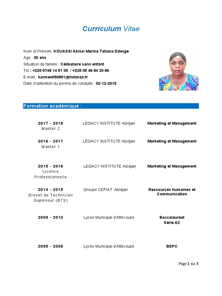 CV Marina | PDF | Commercialisation | Business