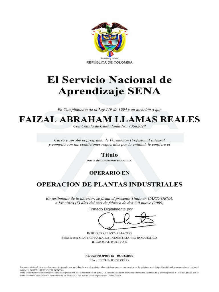 Diploma Sena - Original | PDF