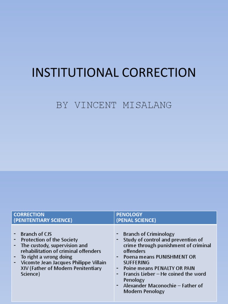 Overview of Institutional Corrections | PDF | Prison | Penology
