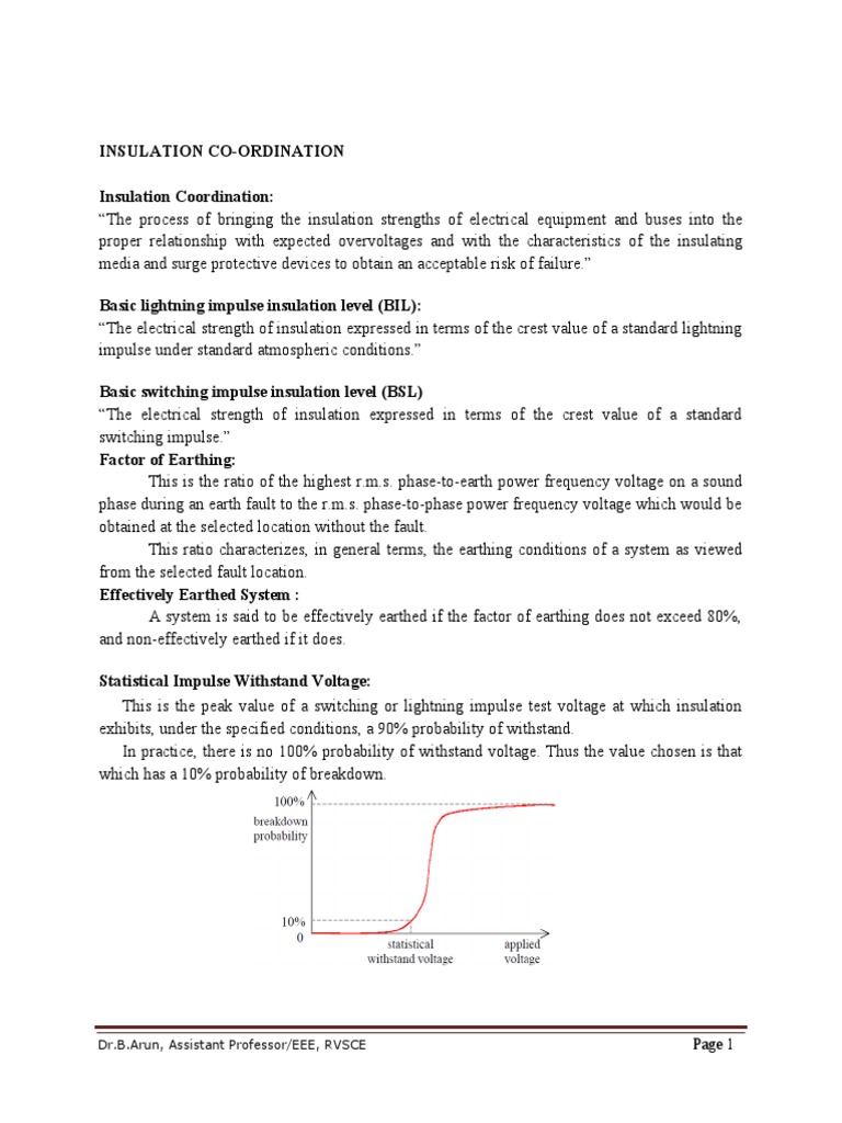 Insulation Coordination | PDF | Insulator (Electricity) | Electric Arc