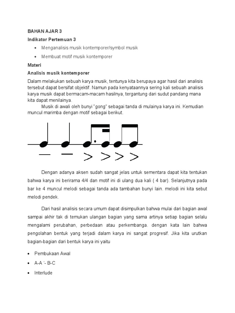 BAHAN AJAR PERTEMUAN 3 Senbud | PDF | Seni