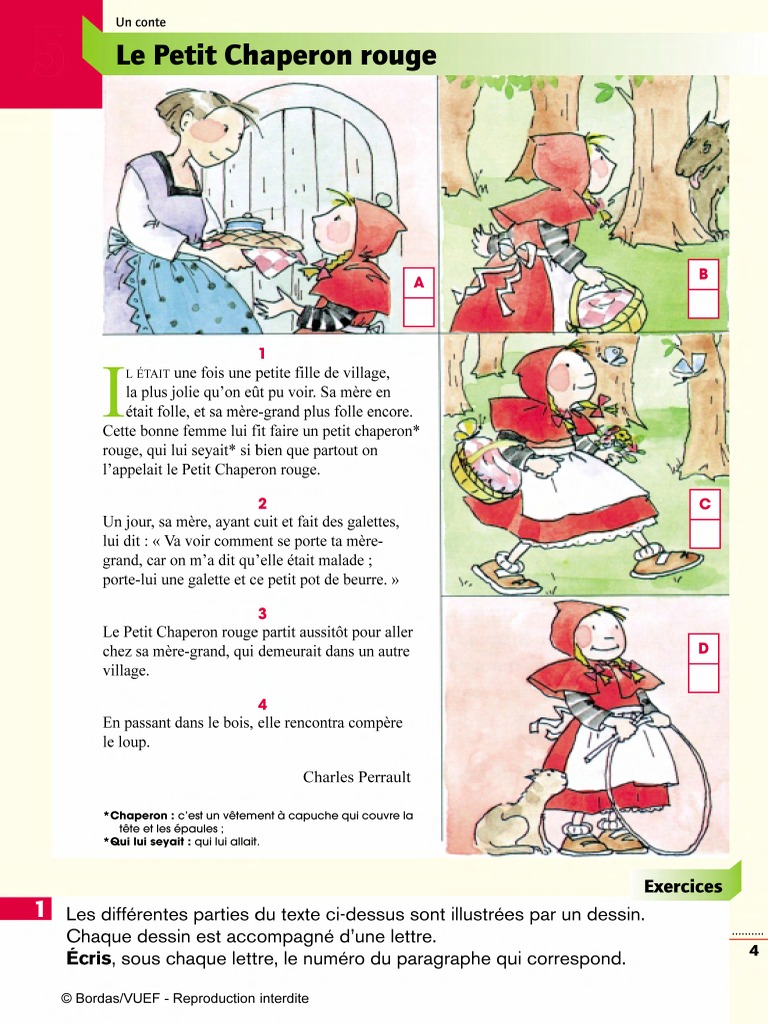 Le Petit Chaperon Rouge - CE1 | PDF