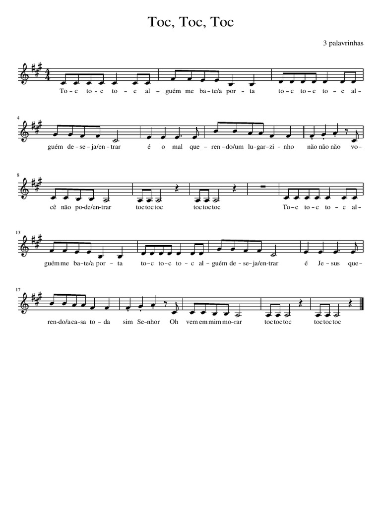 Toc, Toc, Toc - 3 Palavrinhas | PDF