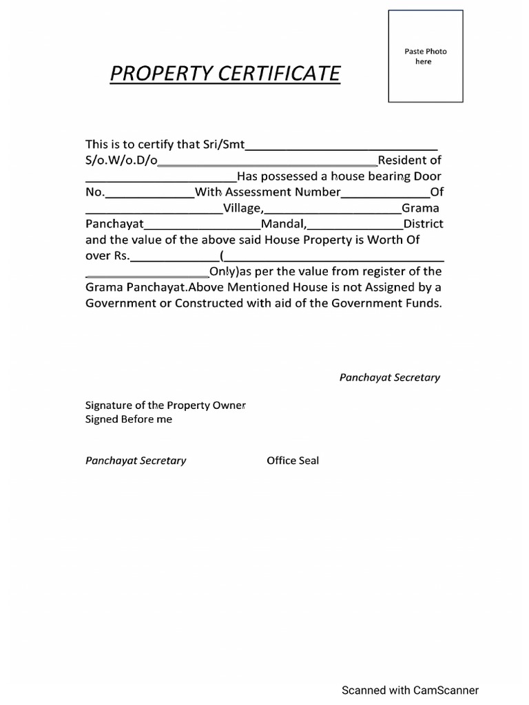 Property Certificate | PDF