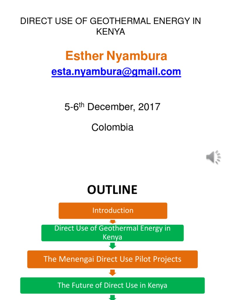 Direct Use of Geothermal Energy in Kenya | PDF | Geothermal Energy ...