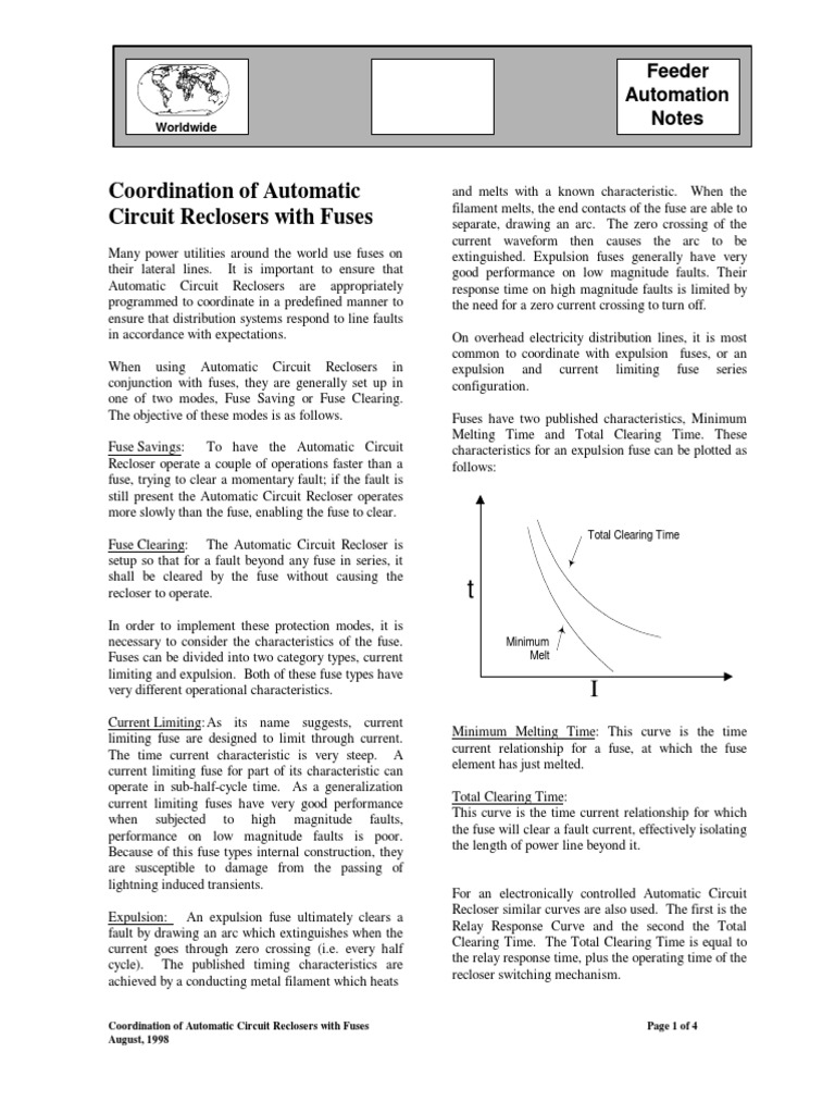 Coordination of Reclosers With Fuses | PDF | Fuse (Electrical) | Relay