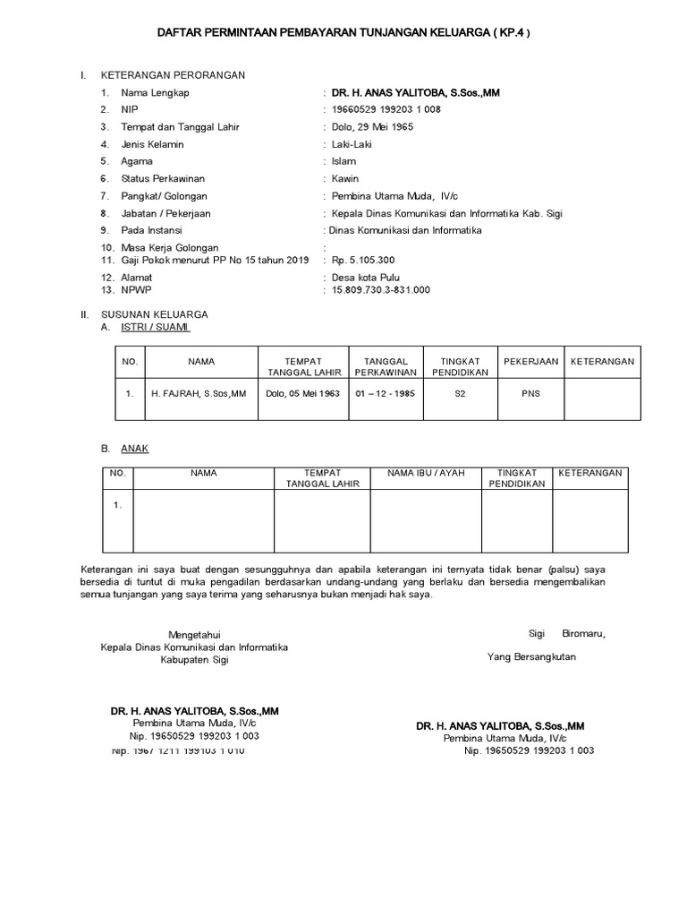 Format KP4 Yang Baru | PDF
