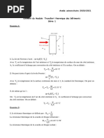 TD 1 Correction | PDF | Transfert thermique | Conduction thermique