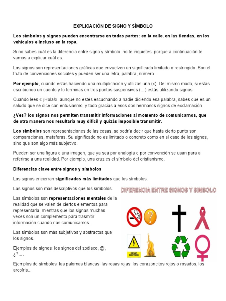 Explicación de Signo y Símbolo | PDF | Los símbolos | Sacramentos