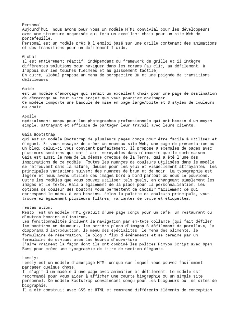 Template | PDF | Html | Bootstrap (Front End Framework)