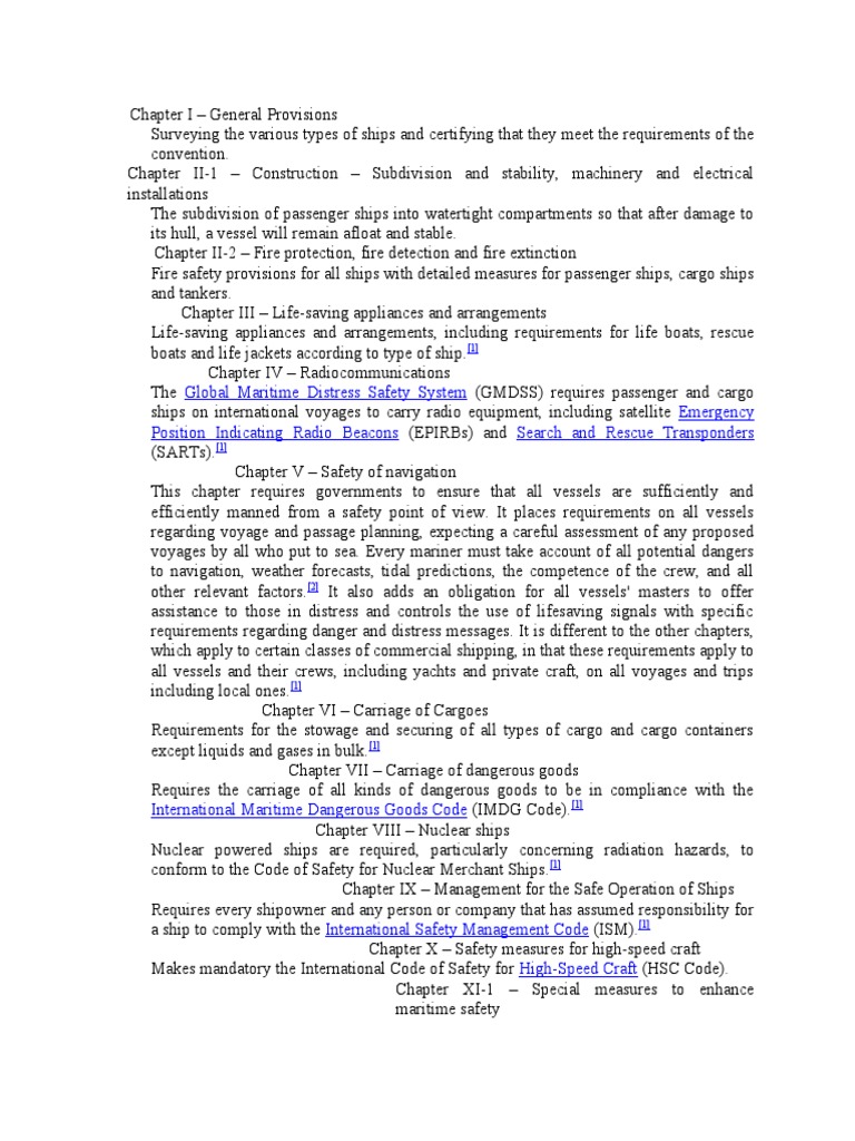 An Overview of the International Convention for the Safety of Life at ...