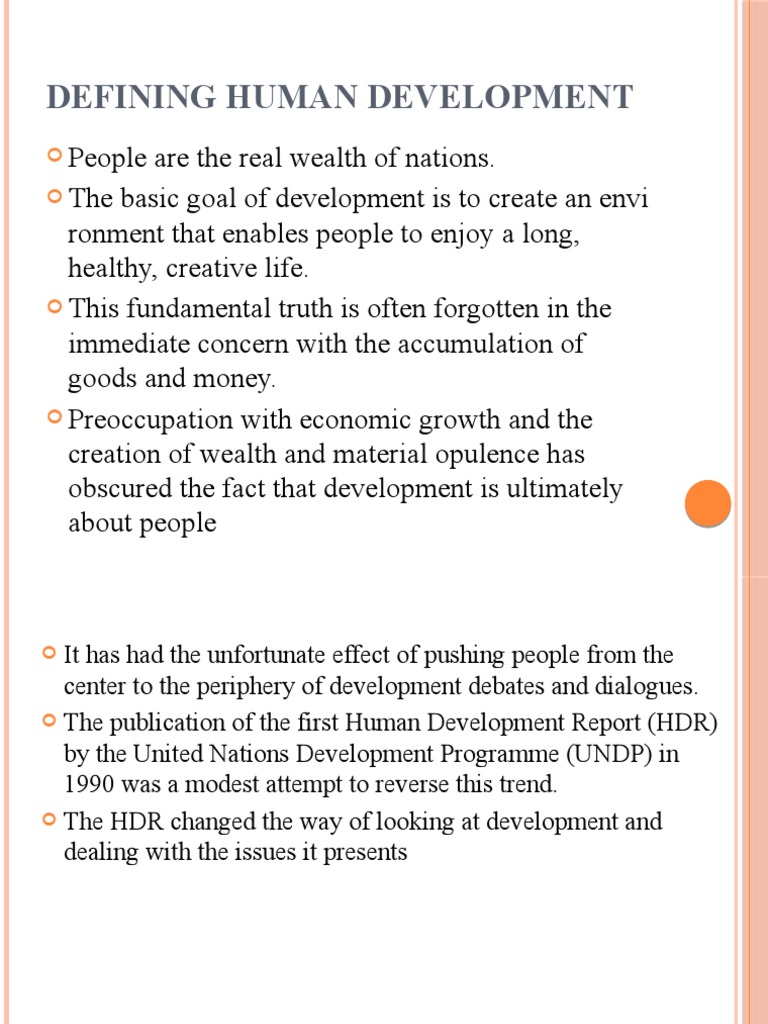 Defining Human Development | PDF | Economies