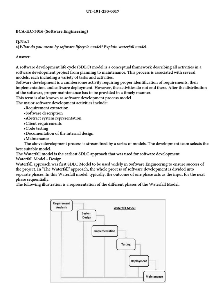 Software Engineering Assignment | PDF | Software Development Process ...