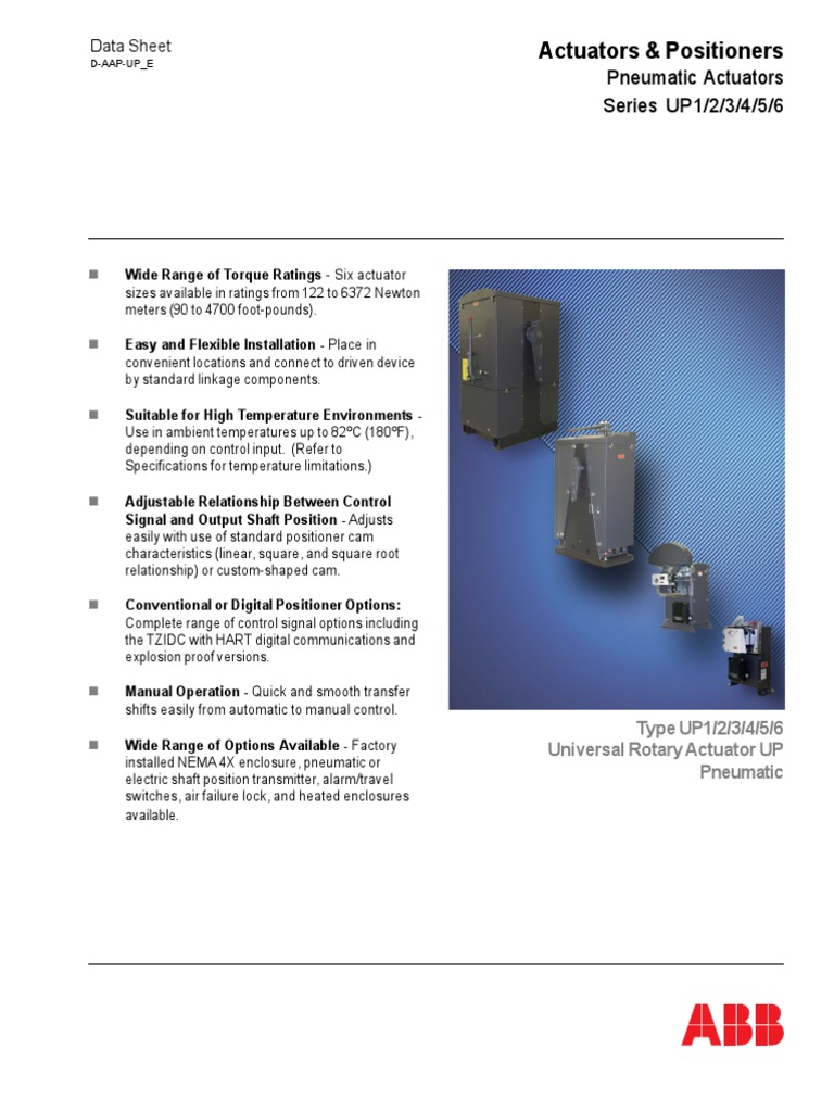 Actuador Abb Up D-AAP-UP - E | PDF | Actuator | Valve