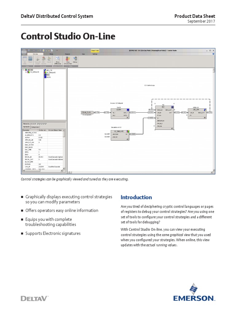 Product Data Sheet Control Studio Online Deltav en 57670 | PDF ...