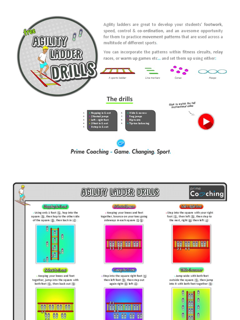 Agility Ladder Drills for Students | PDF
