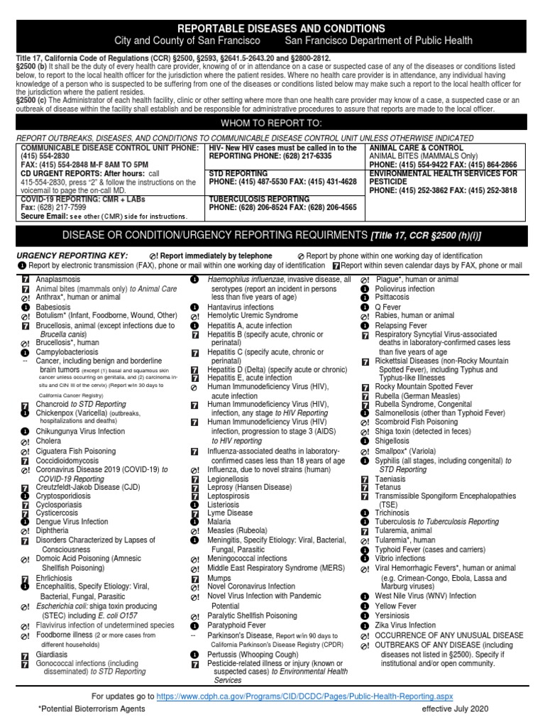 San Francisco Department of Public Health | PDF | Infection | Sexually ...