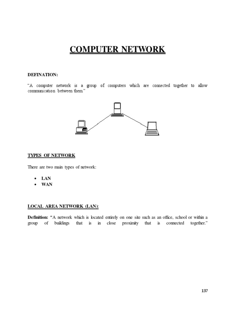 Computer Network: Defination | PDF | Network Topology | Internet