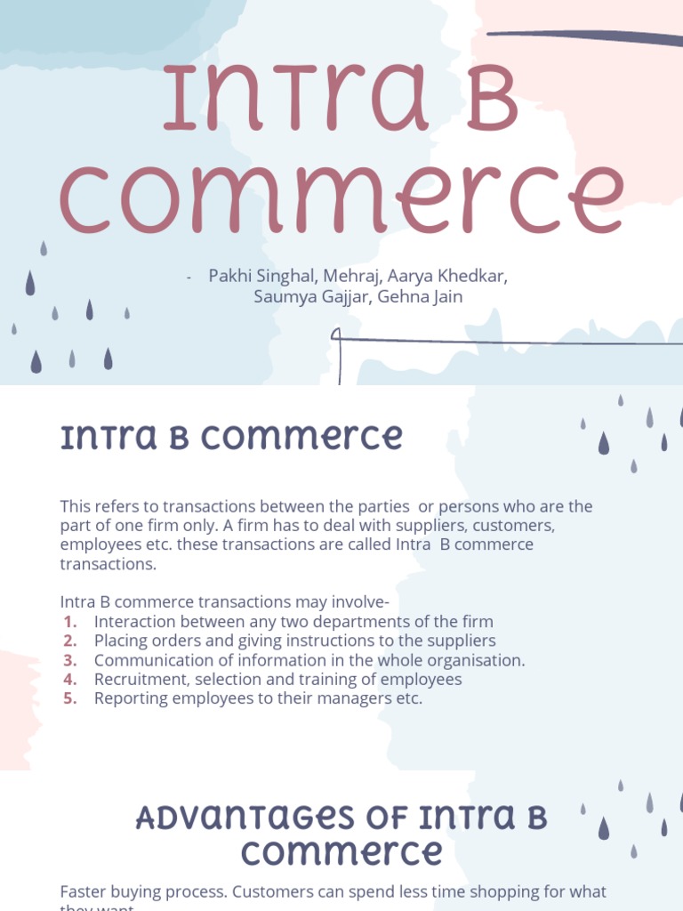 Intra B Commerce: Pakhi Singhal, Mehraj, Aarya Khedkar, Saumya Gajjar ...