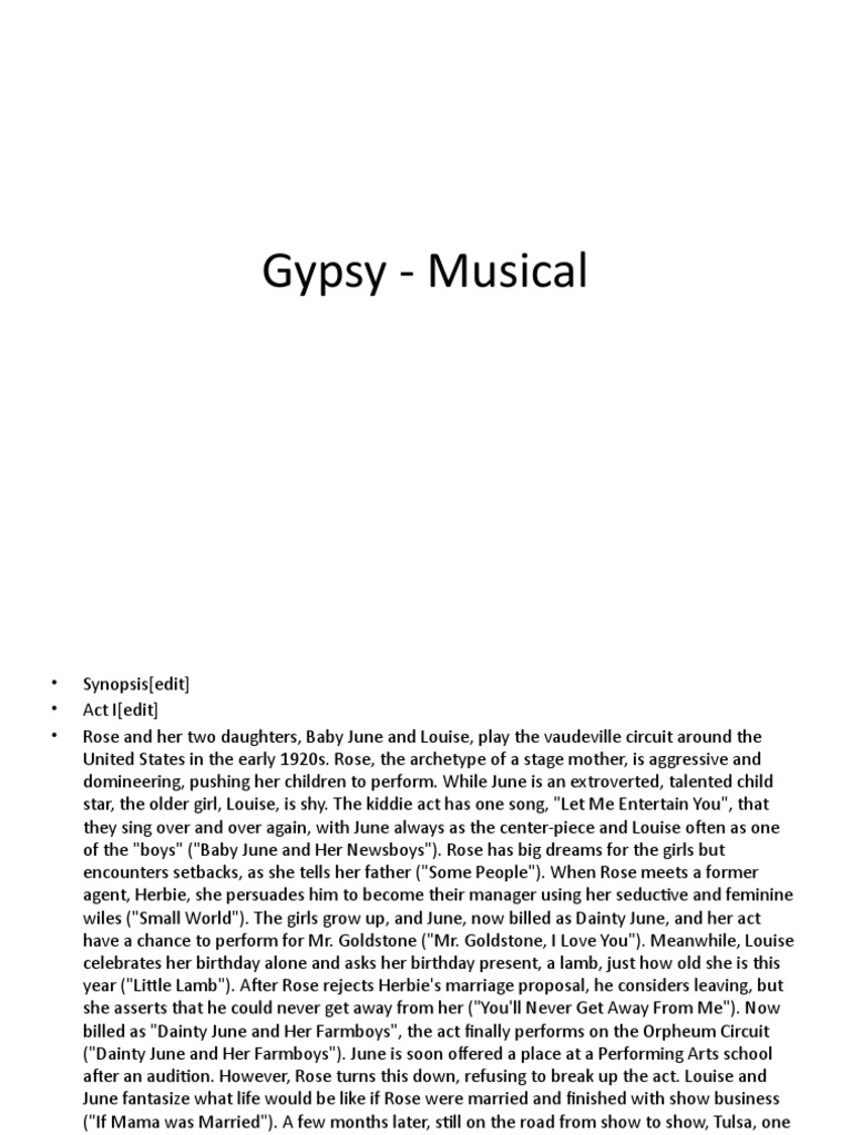 Gypsy | PDF