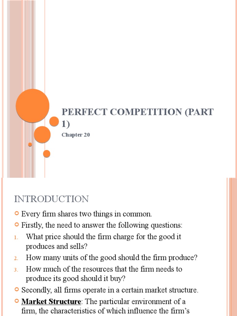 Perfect Competition (Part 1) | PDF | Perfect Competition | Supply ...