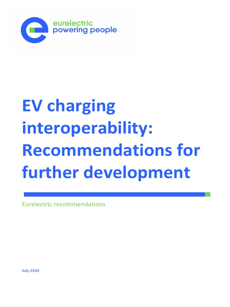 EV Charging Interoperability: Recommendations For Further Development | PDF | Electric Vehicle ...