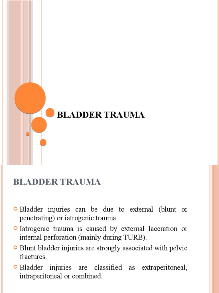 Bladder Trauma: Types, Diagnosis, Management | PDF | Urinary Bladder ...