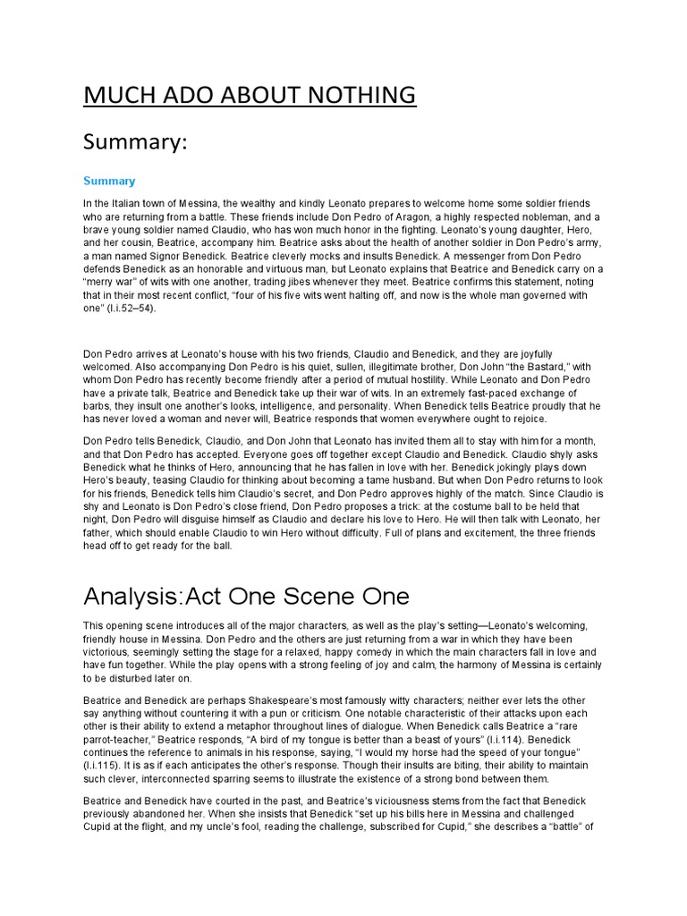 Much Ado About Nothing | PDF | Much Ado About Nothing | Plays