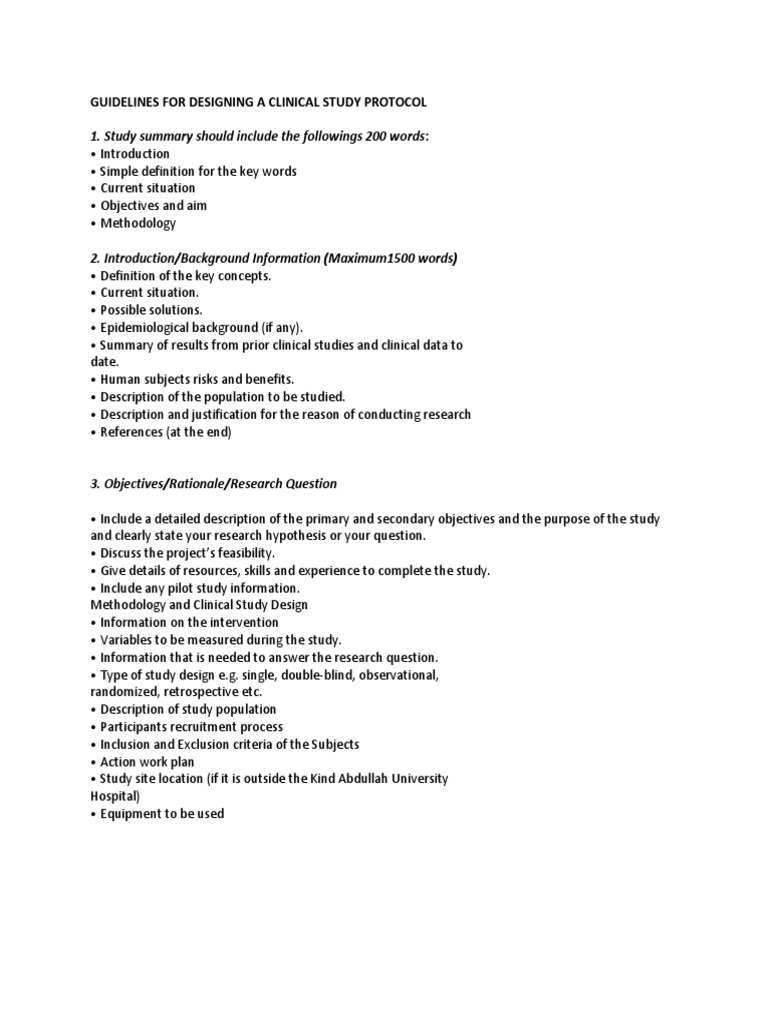 Clinical Research Proposal Guidelines | PDF | Clinical Trial | Statistics