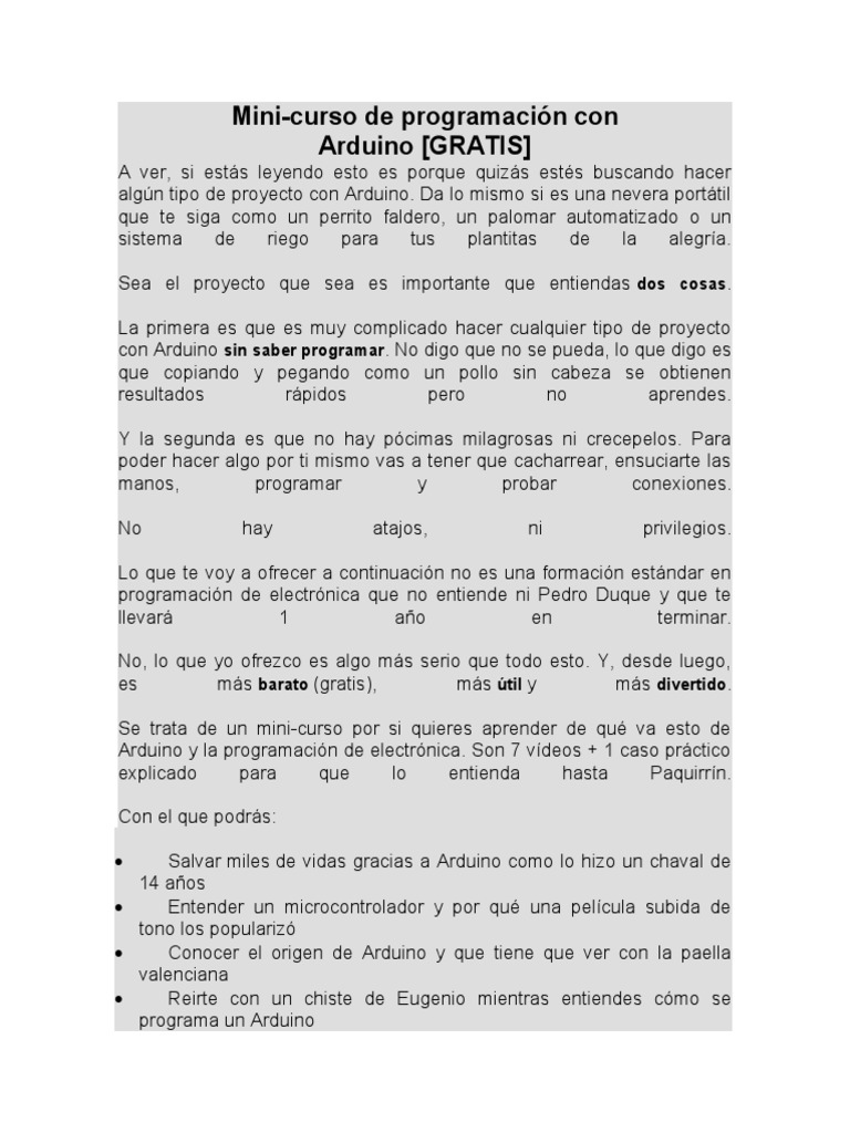 Manual Arduino Pdf Arduino Microcontrolador
