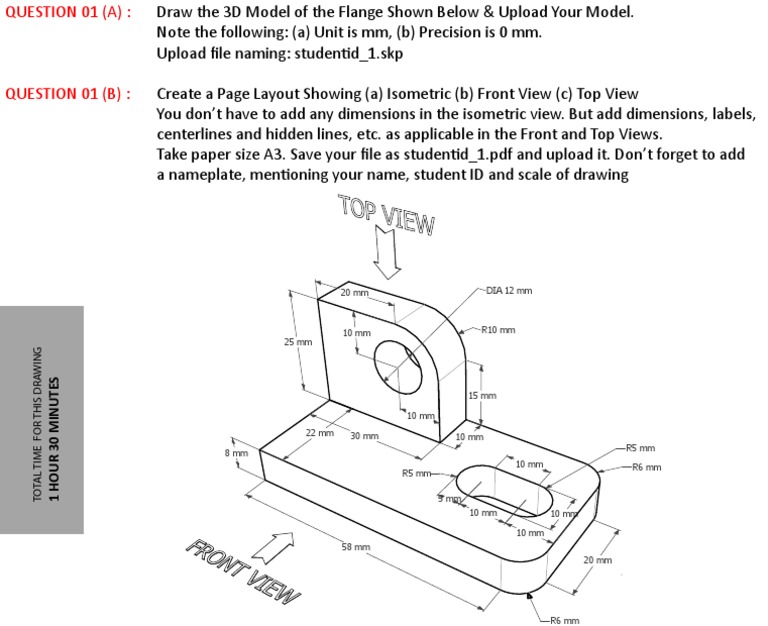 Flange 03 | PDF | Technical Drawing | Graphic Design