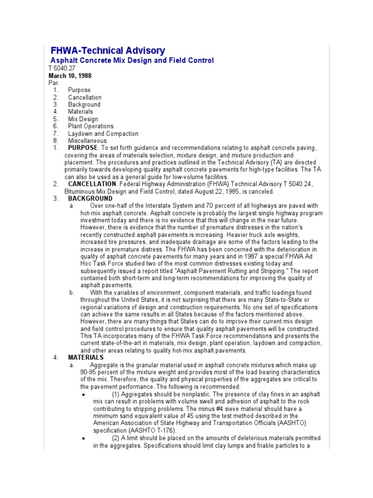 Fhwa Ac Mix Design and Field Control | PDF | Road Surface | Asphalt