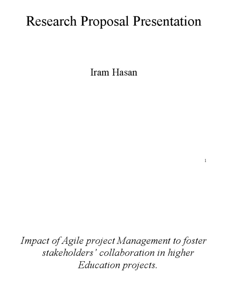 Research Proposal Presentation: Iram Hasan | Download Free PDF ...