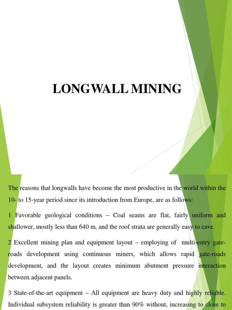 LONGWALL MINING METHODS | PDF | Coal Mining