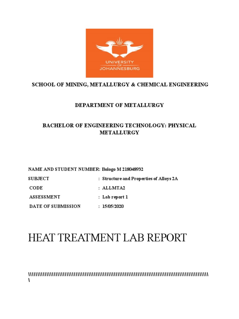 Heat Treatment Lab Report | PDF | Heat Treating | Annealing (Metallurgy)