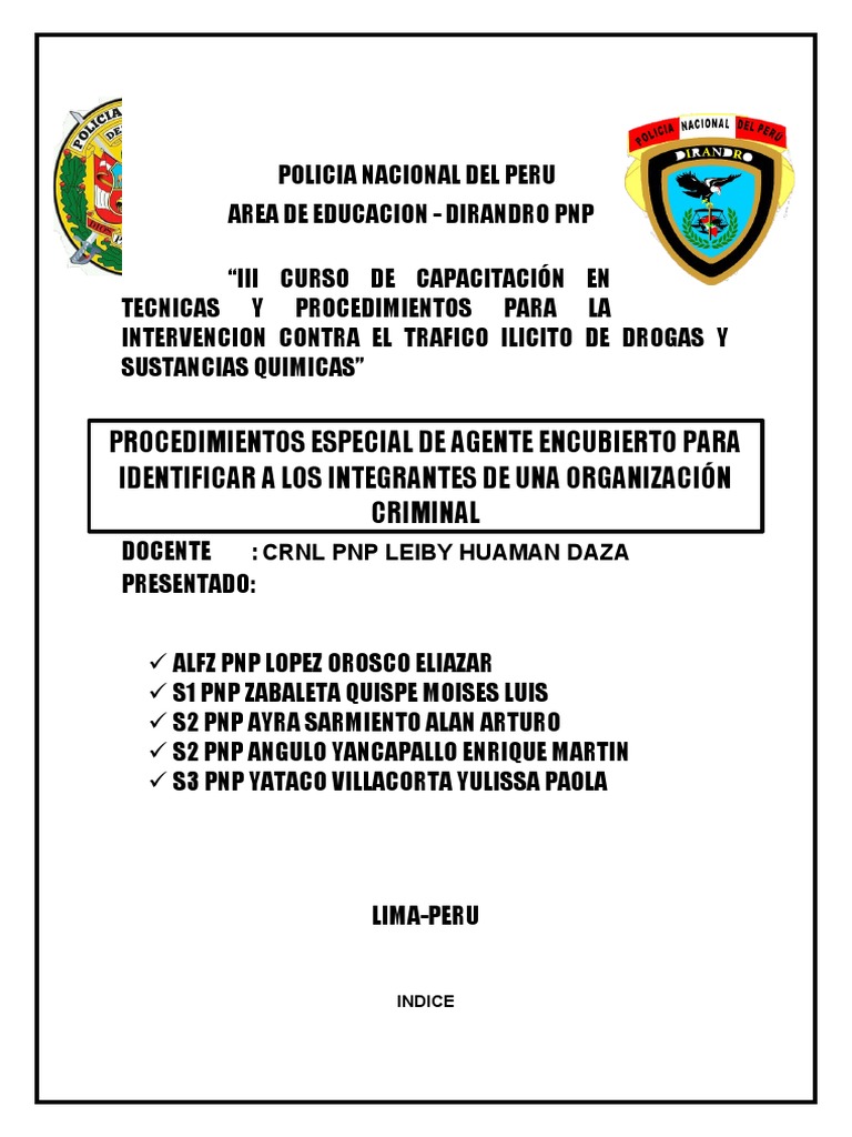 Agente Encubierto | PDF | Policía | Fiscal