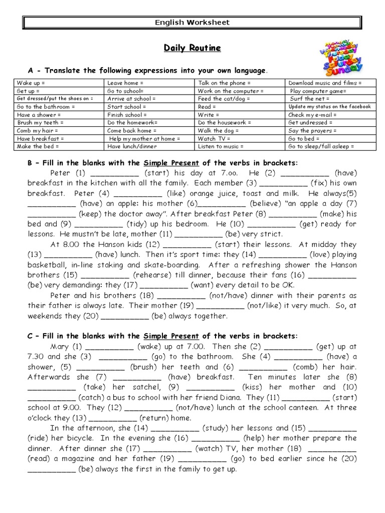 7th Grade Daily-Routine | PDF