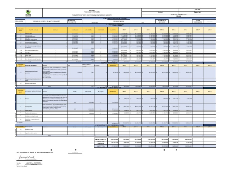 Anexo 9 Formato Presupuesto-Sacudete | PDF