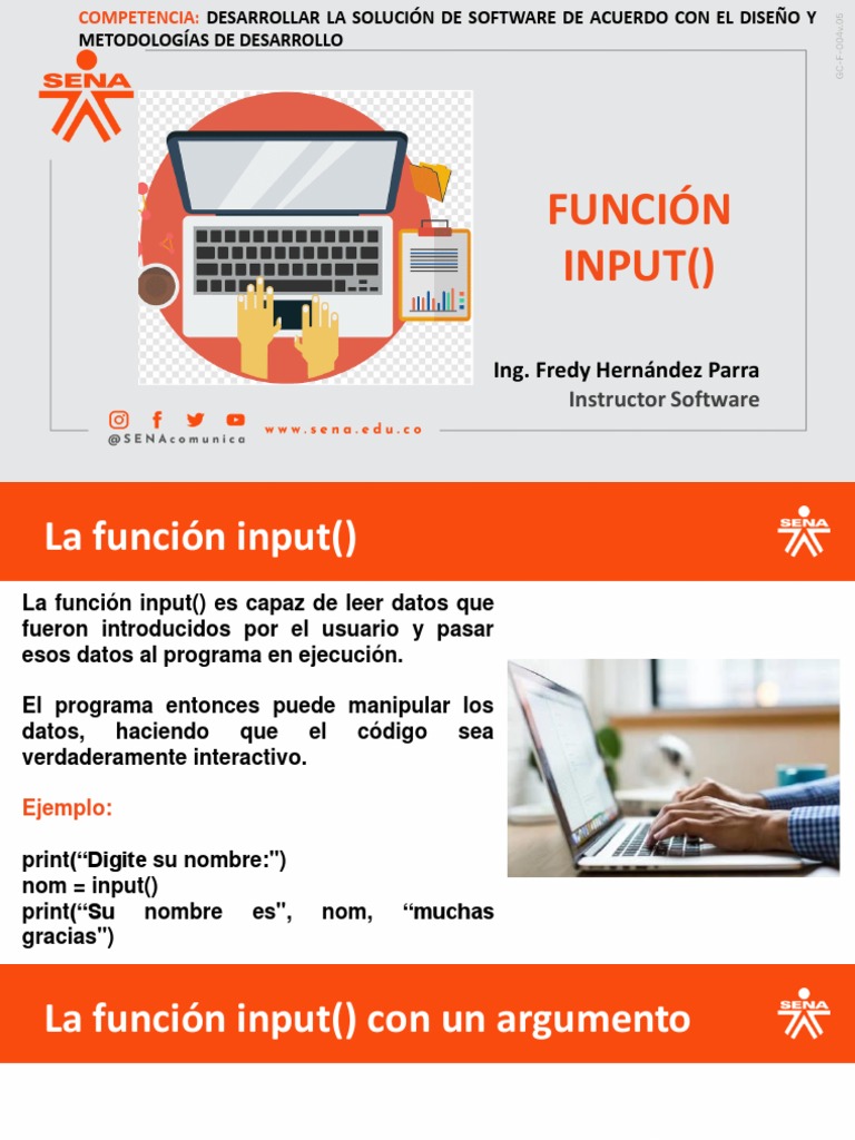 Presentación 4 - Función Input | PDF | Python (lenguaje de programación ...
